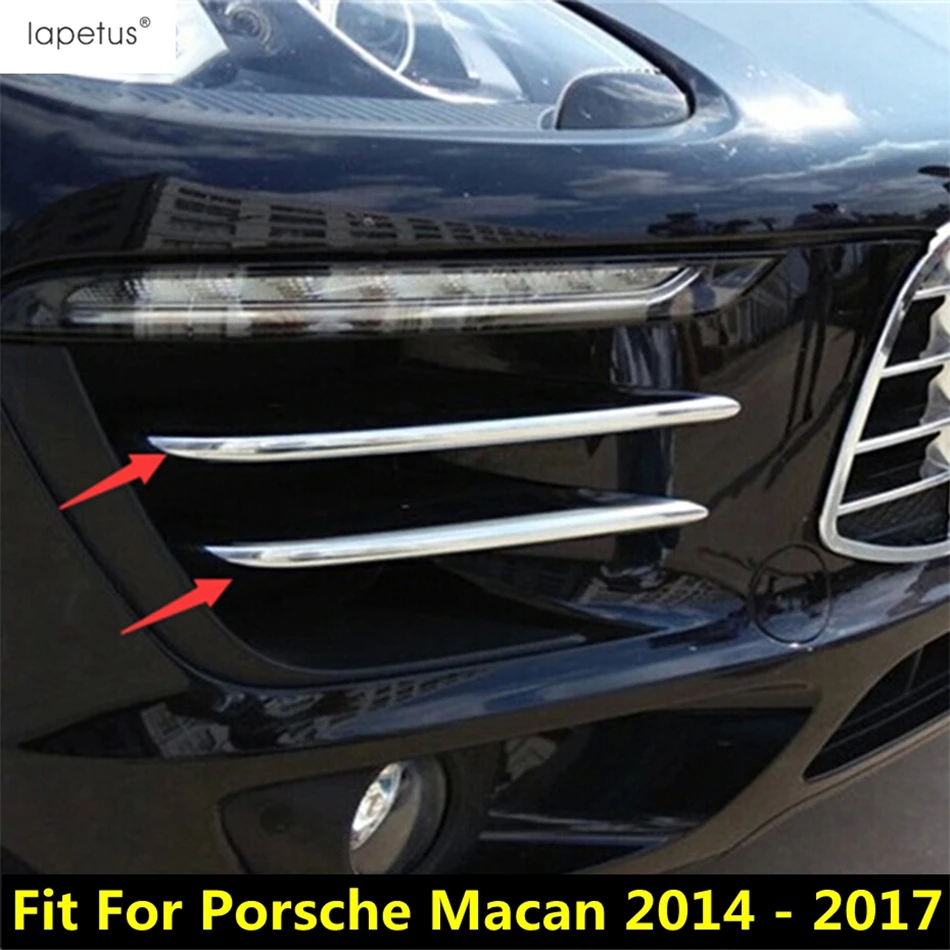 ABS Chrome Accessories For Porsche Macan 2014 2017 Front Head Fog ...