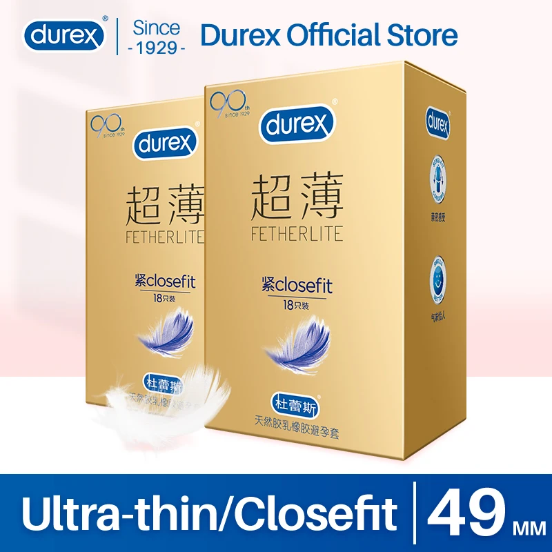 Durex-Condoms-49mm-Close-Fit-Extra-Lubricanted-Natural-Latex-Tight ...