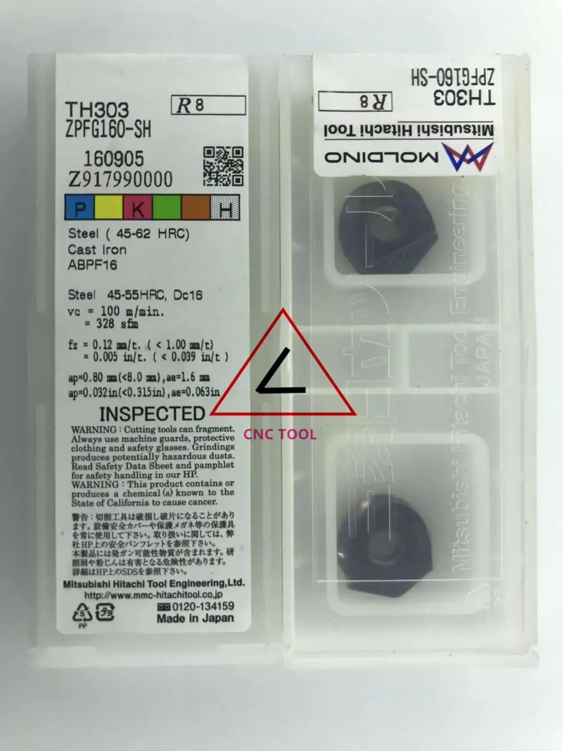 ZPFG160 SH TH303 2pcs Hitachi high cutting performance CNC indexable ...