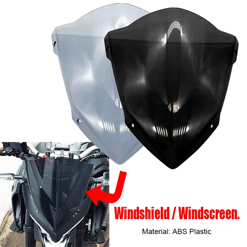 Motocicleta-windshield-windscreen-kit-de-alum-nio-defletor-para-yamaha ...
