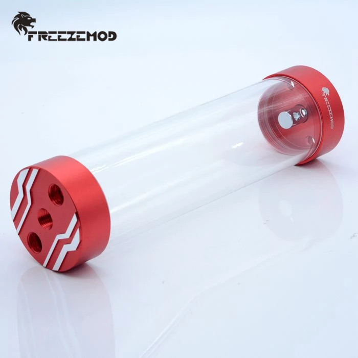 FREEZEMOD OD60mm Acrylic Reservoir 80mm-330mm Water Tank Dual Metal ...