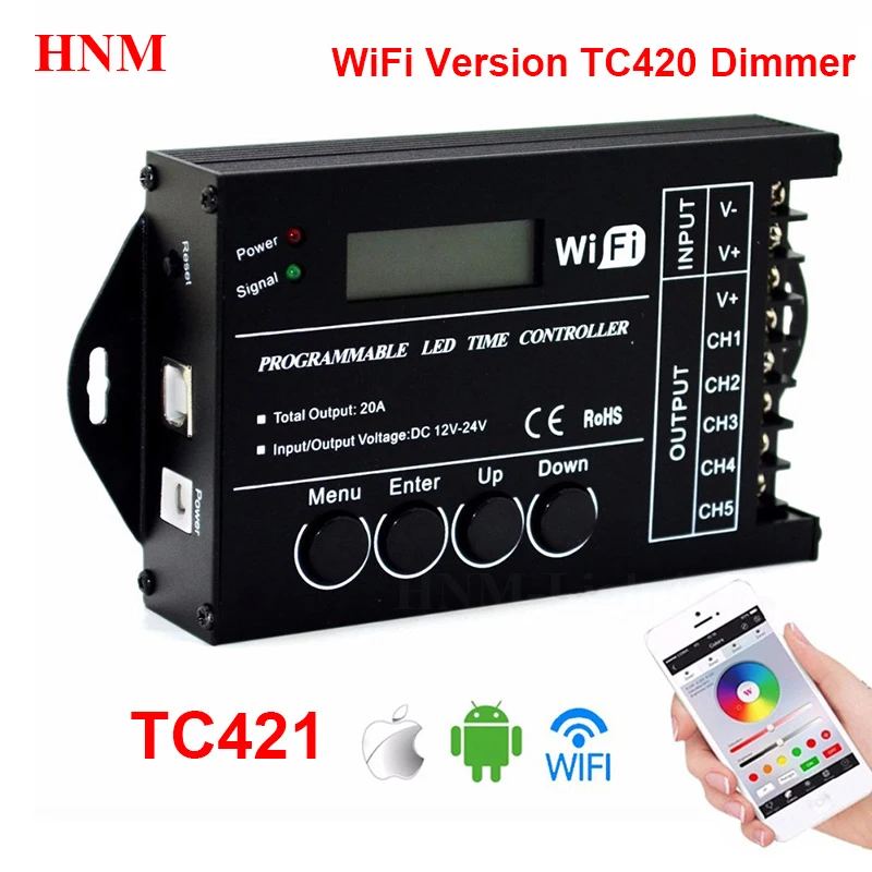TC420/TC421/TC423 Programmable Time LED Controller Aquarium Lighting ...