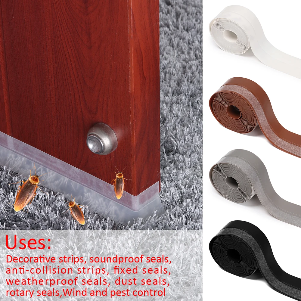 Mastic,Bandes d'étanchéité coulissantes en silicone, 35mm, pour ...