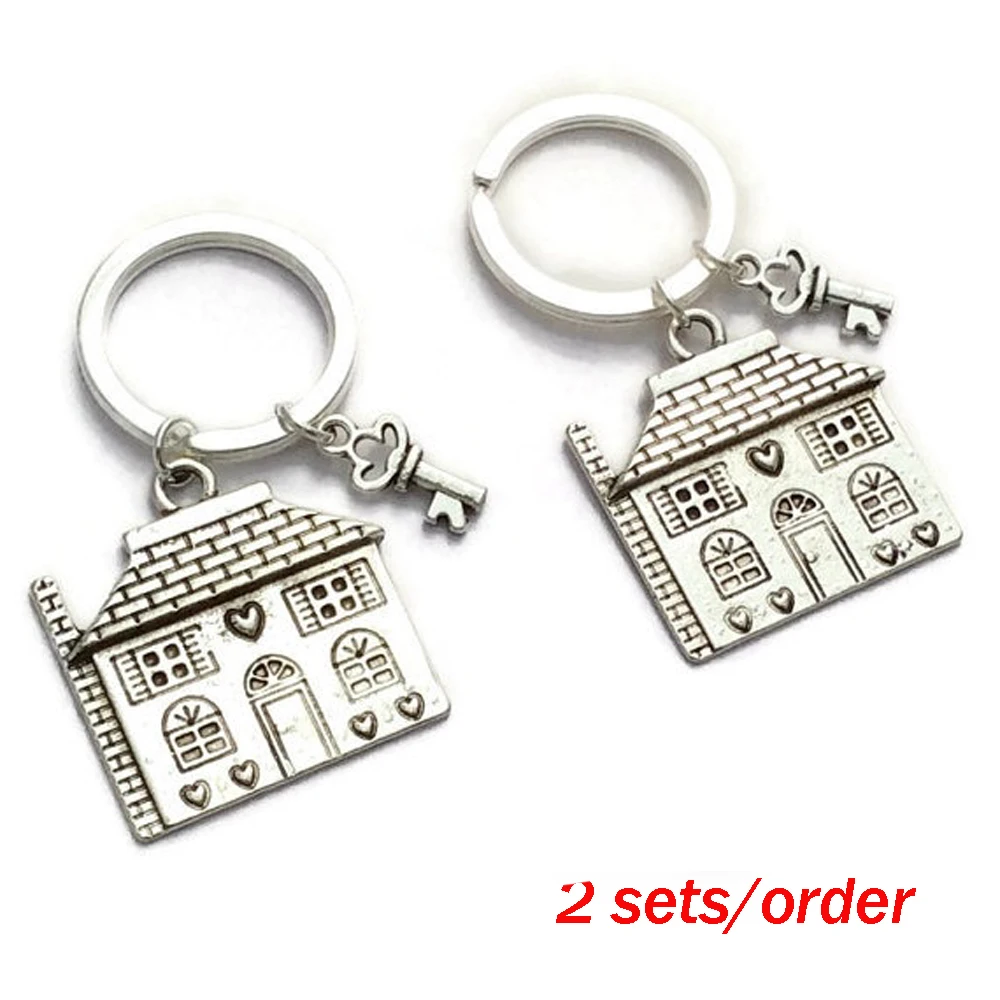 2pcs House Warming Gift, New Home Keychains, First House Keychain, His ...