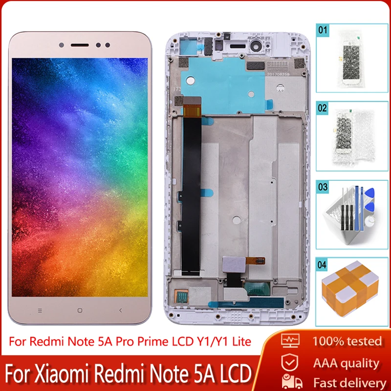 5.5 "Xiaomi Redmi Note 5A LCD 디스플레이 화면 어셈블리 교체 LCD 디지타이저, Redmi Note 5A ...