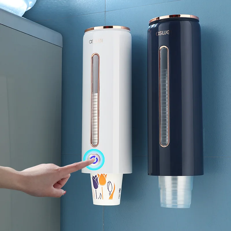 Disposable paper cup dispenser, wall-mounted plastic water dispenser ...