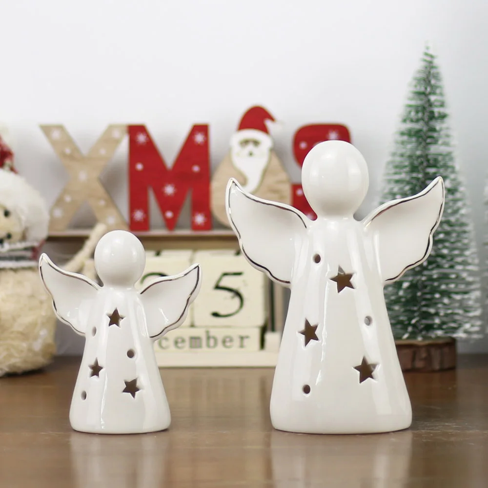 Nordic Modern Geometric Abstract Angel Figurines Statue Ceramic Home ...
