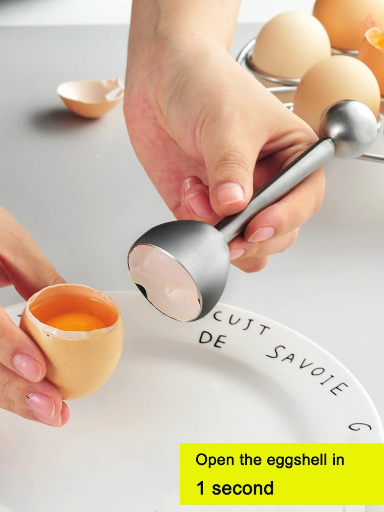 Metal Stainless Steel Egg Topper Opener Eggshell Cutter Cracker For ...