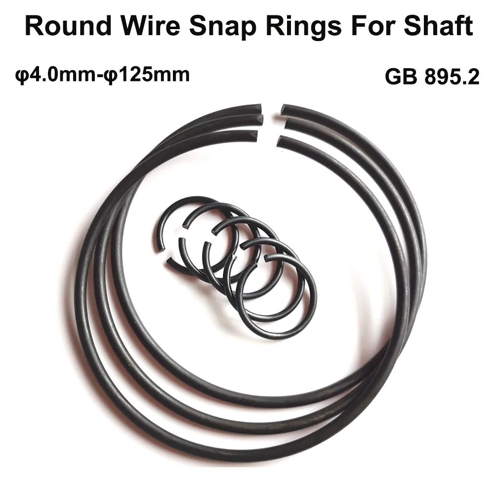 Carbon Steel Round Wire Snap Rings For Shaft M4.0~M125 GB895.2|Washers ...