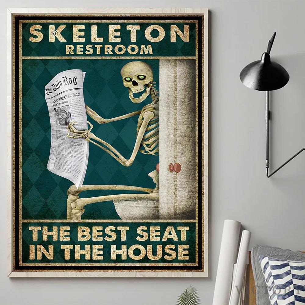 Prints Funny Skeleton Poster Home decor Wall Decor Wal hangings DGTL225 ...