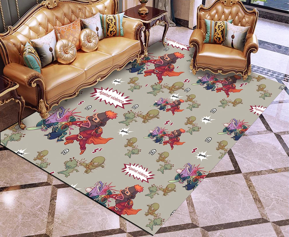 3D Print Carpet Fight Monsters Rug Cartoon Characters Floor Mat Home ...