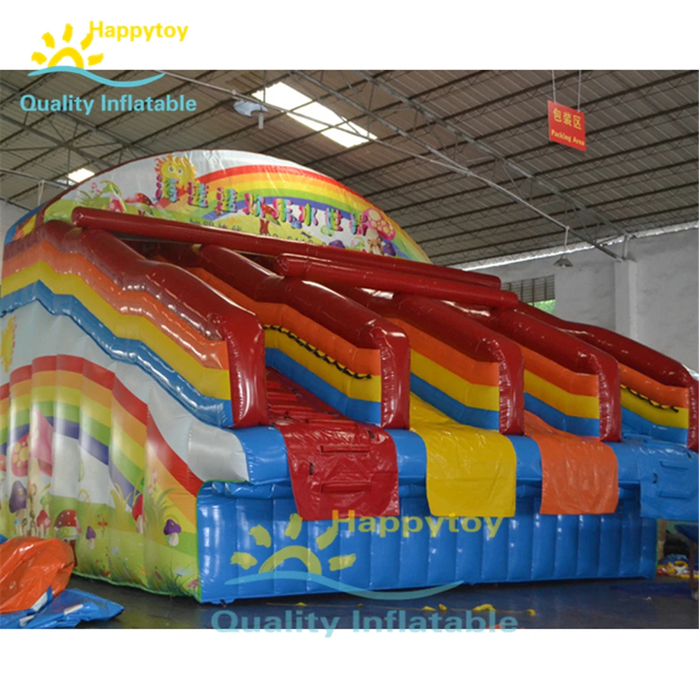 Outdoor Commercial Inflatable Rainbow Pool Water Slide - Inflatable ...