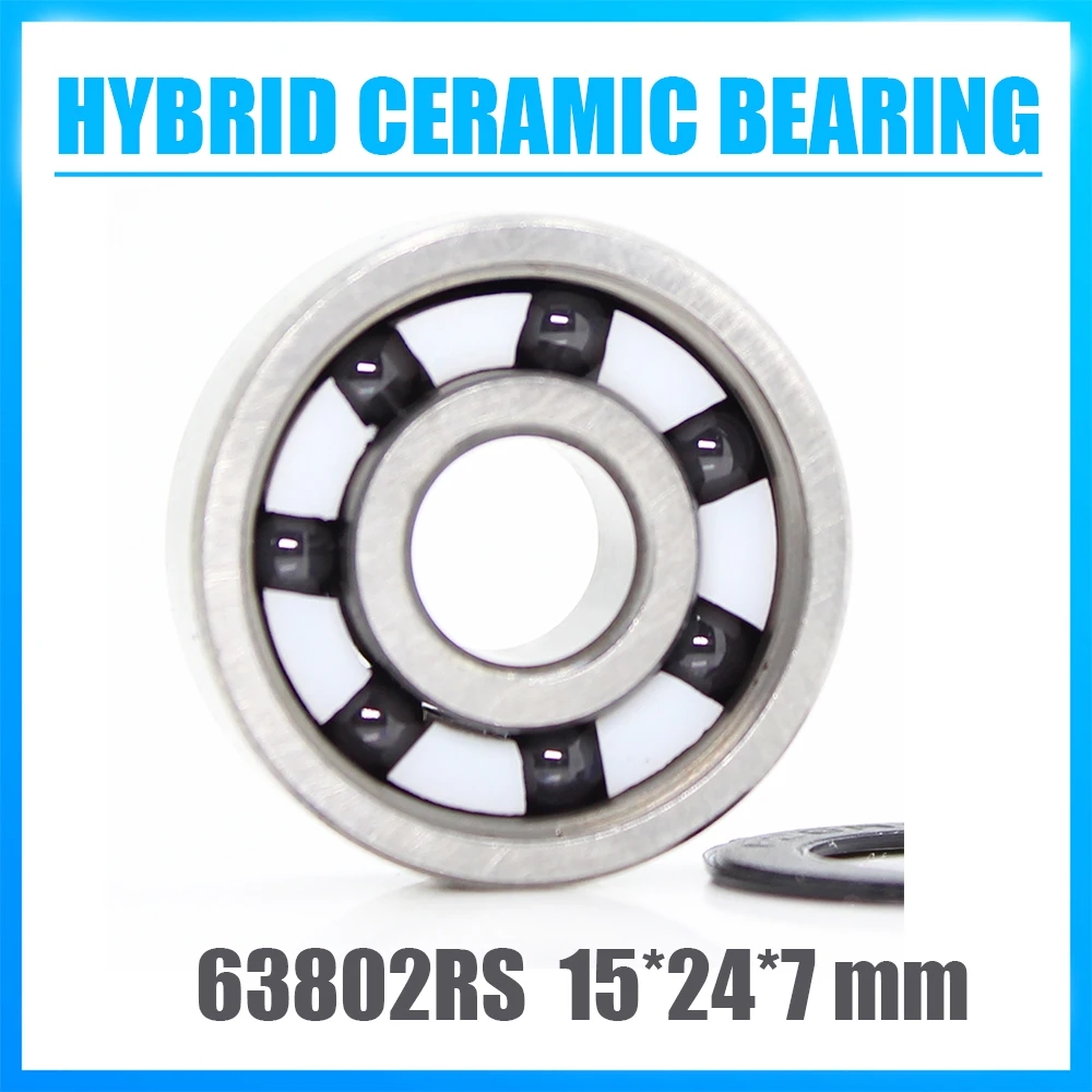 63802-Hybrid-Ceramic-Bearing-15-24-7-mm-ABEC-1-1PC-Industry-Motor ...