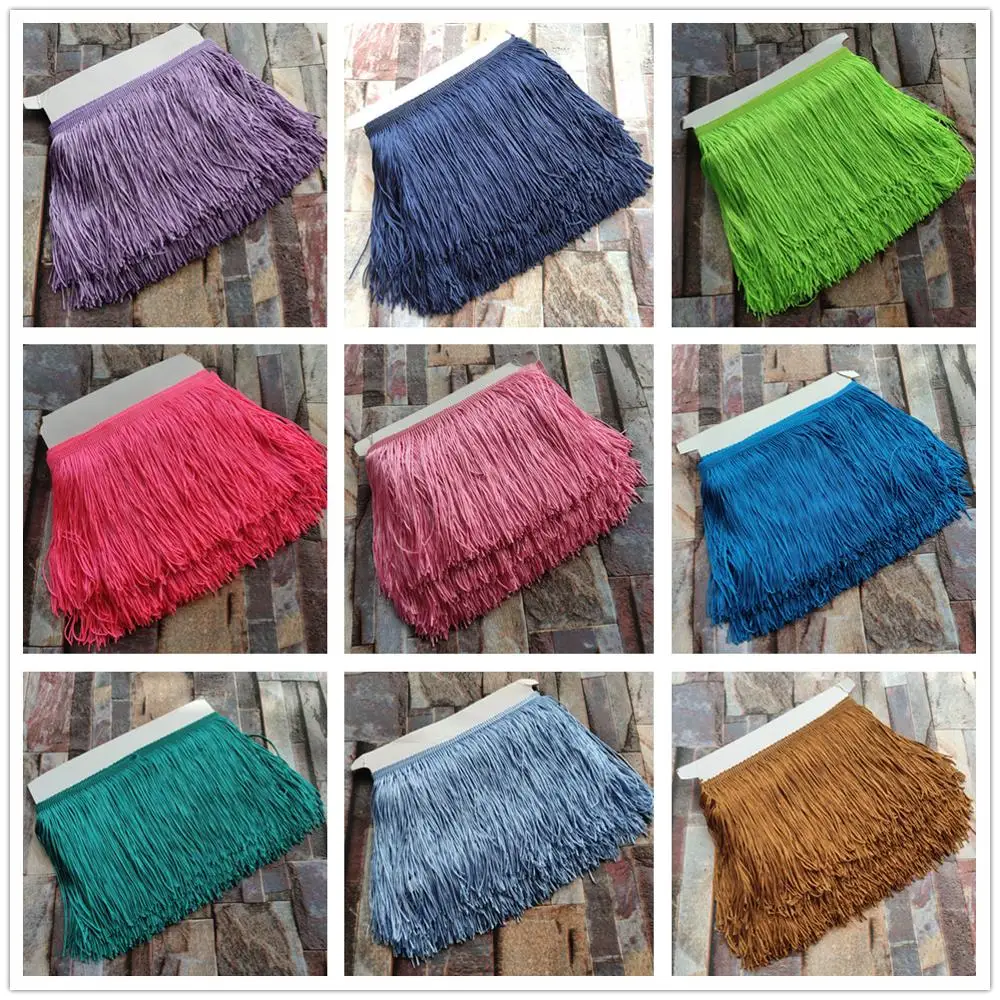 Hermoso adorno de flecos de encaje de poliéster, accesorios de ropa de ...