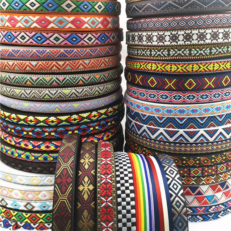 5 Yards 0.78 Inch 20MM Hundreds Styles Geometric Woven Jacquard ...