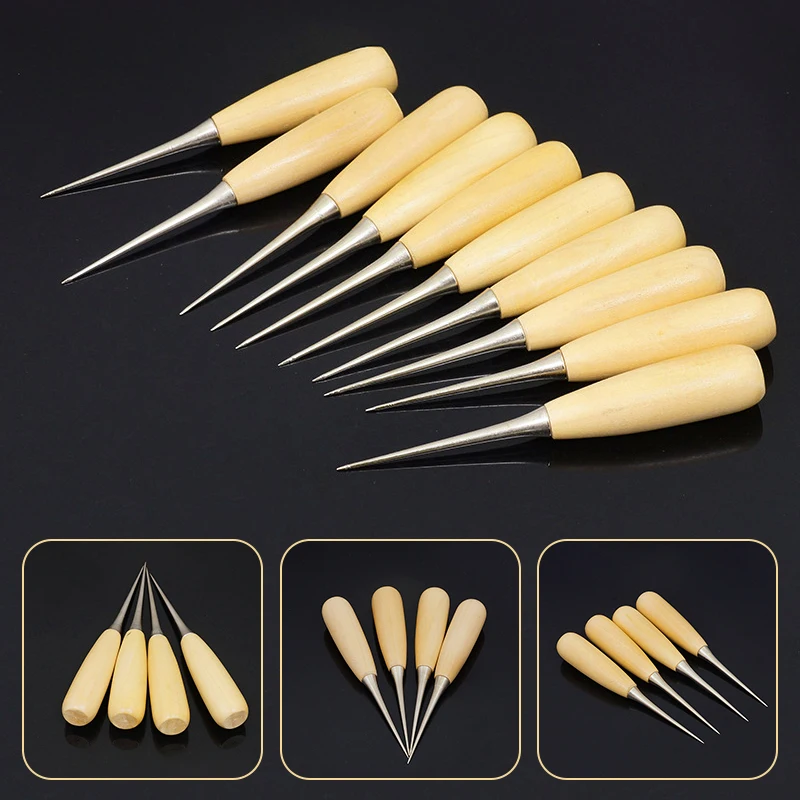 1PC-Wooden-Handle-Awls-DIY-Leather-Tent-Sewing-Professional-Hole ...