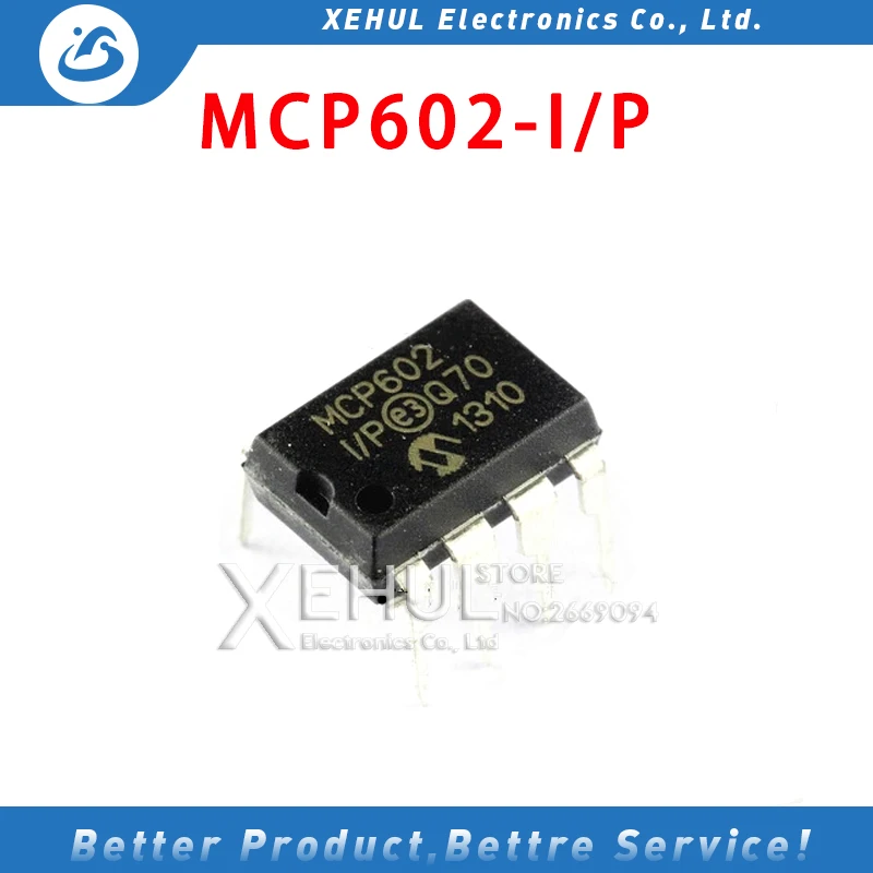 50PCS/100PCS MCP602 I/P DIP 8 MCP602 602 Inline MCU MCU Chip IC Brand ...