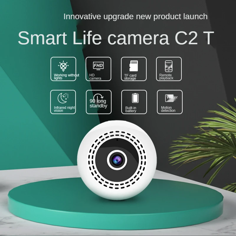 C2T Smart Wireless Wifi Mini Camera Night Vision Motion Detection Alarm ...