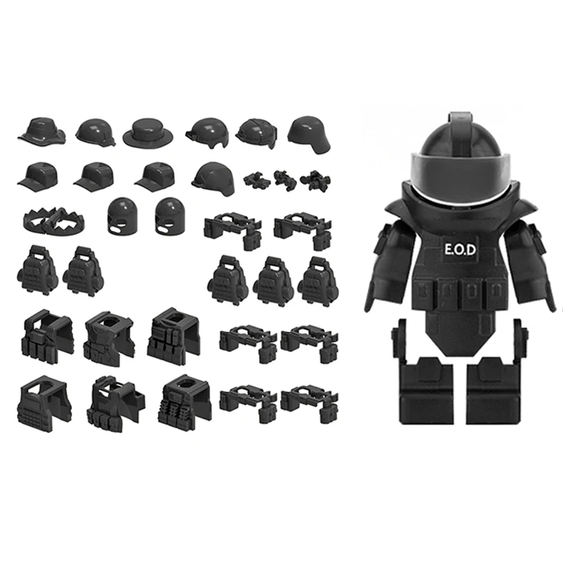 Modern-Pol-cia-Building-Blocks-Equipamentos-SWAT-Soldados-Figuras-Terno ...