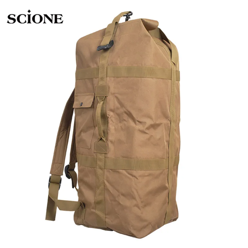70L Waterproof Men Military Tactical Bag Nylon Large Army Backpack Rucksack for Outdoor Travel ...