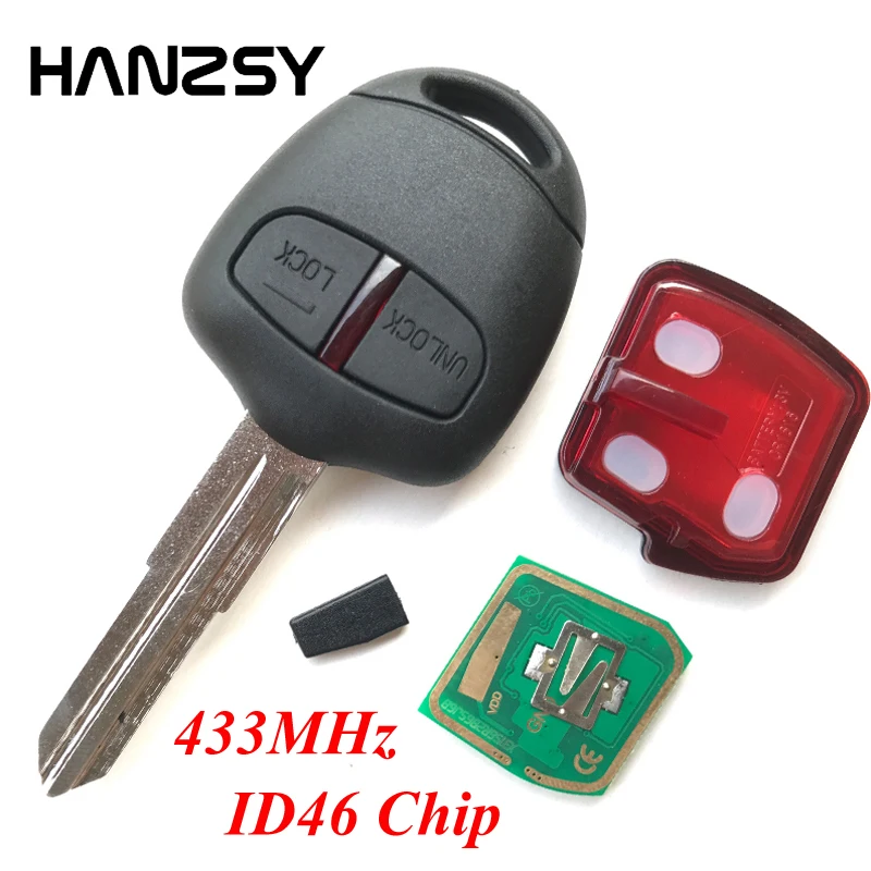 2-Buttons-433MHz-Remote-Key-for-MITSUBISHI-L200-Shogun-Pajero-Triton ...