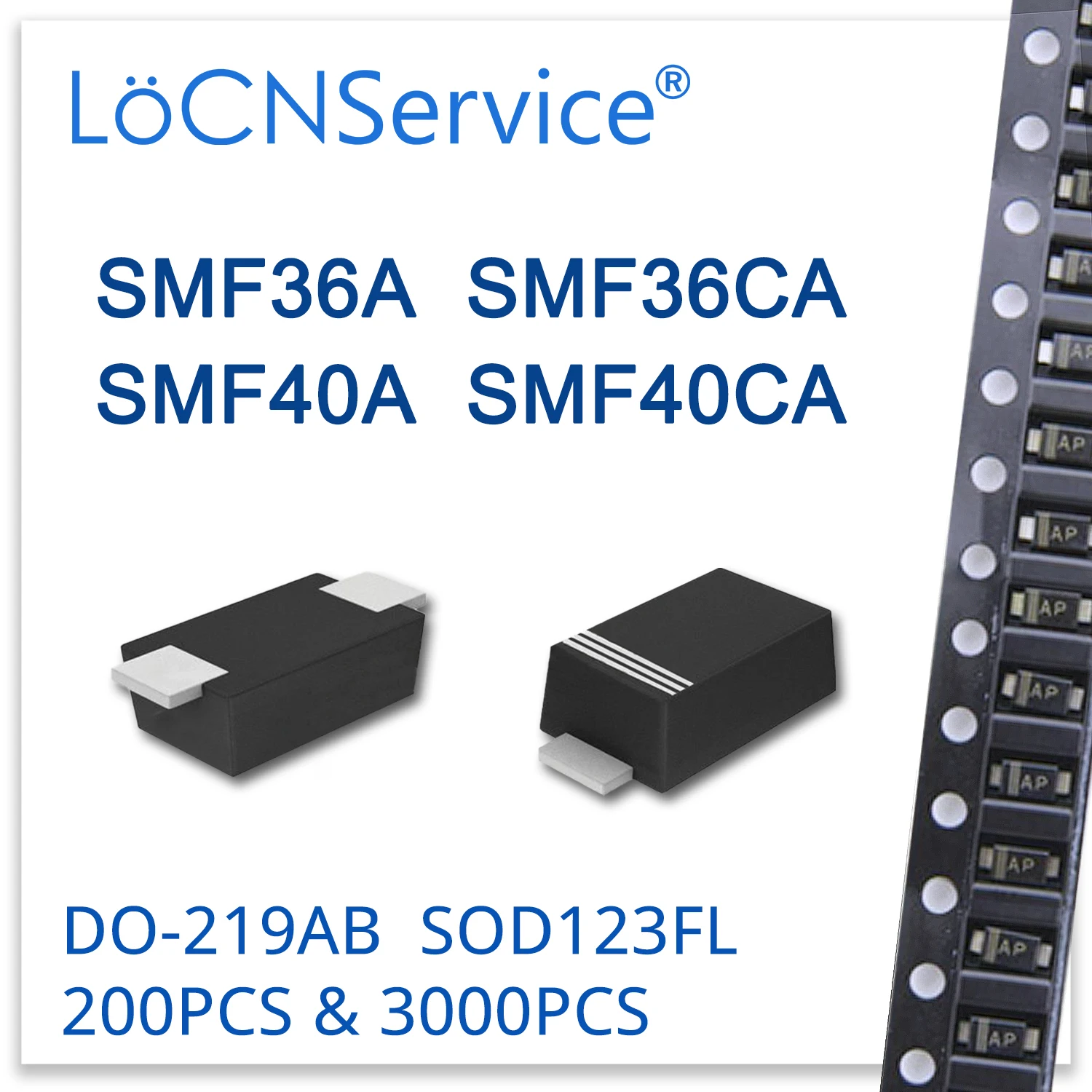 LoCNService-200-adet-3000-adet-SOD123FL-DO-219AB-SMF36A-SMF36CA-SMF40A ...