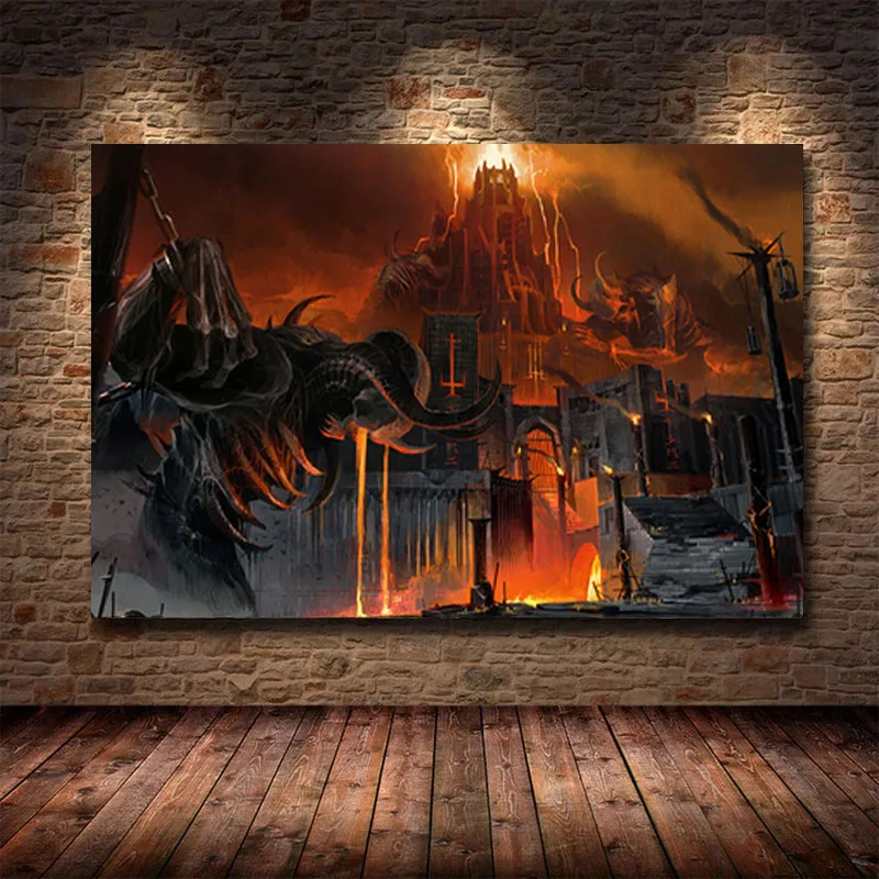 The Game Doom Poster Canvas Painting Posters And Prints Wall Art ...