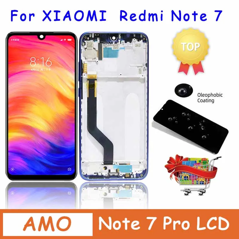 Original For Xiaomi Redmi Note 7/ Note 7 Pro LCD M1901F7H M1901F7G Display Screen Touch ...