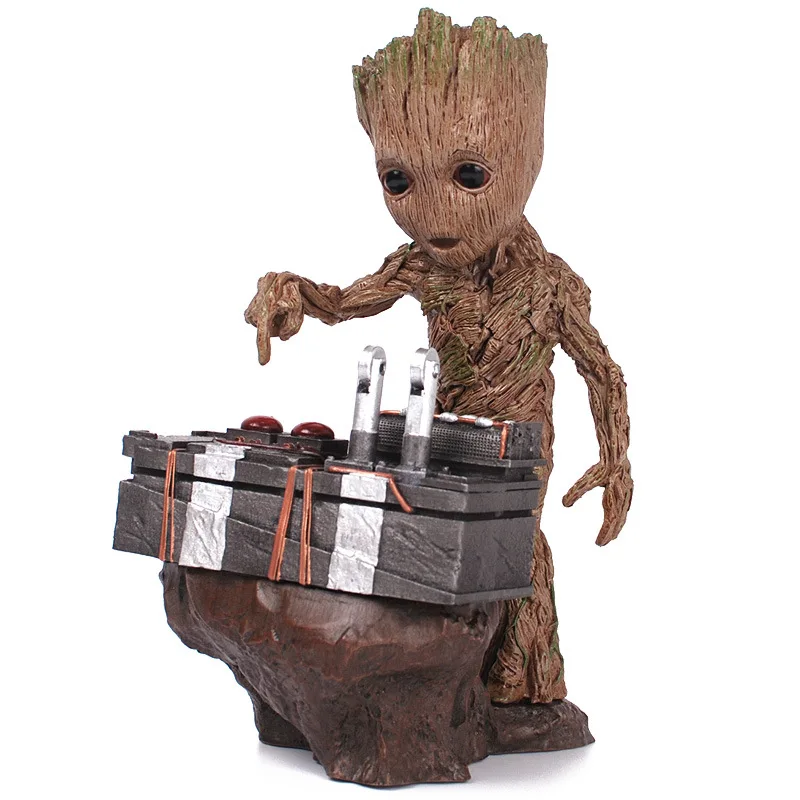 Marvel Guardians of The Galaxy Groot Statue Model Avengers Cute Baby ...