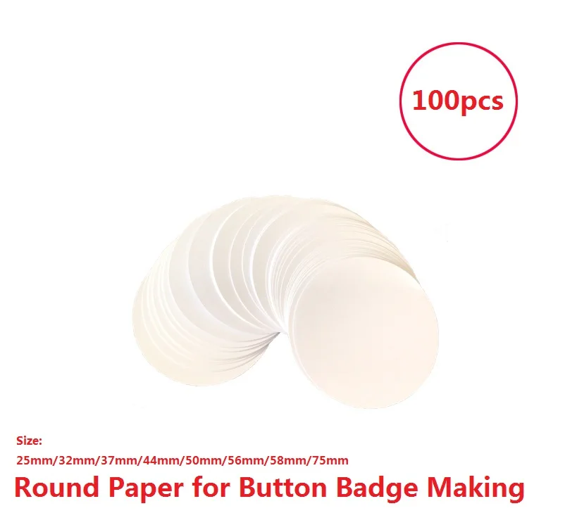 100pcs 25mm/32mm/37mm/44/56mm/50mm/58/75MM Circle Round Cutted Glossy ...