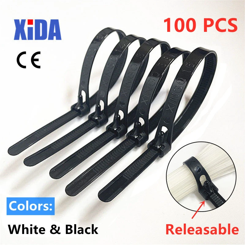 Releasable Nylon Cable Ties May Loose Slipknot Tie Reusable Packaging ...