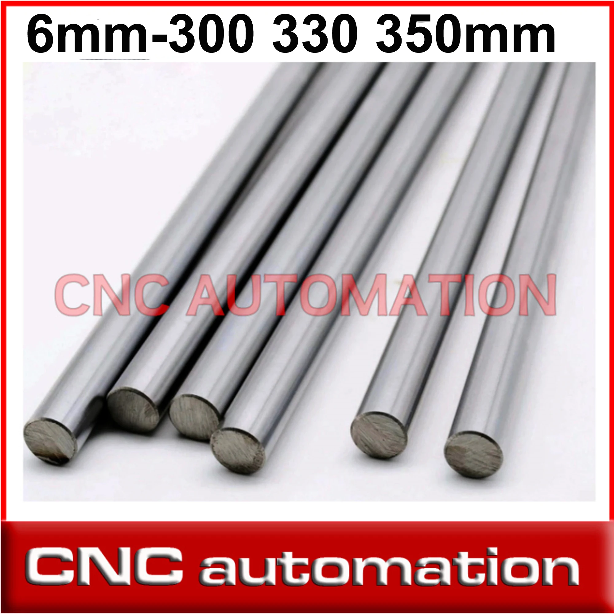 2pcs Axis Smooth Rods 6 Mm 300 330 350 Linear Shaft Chrome Plated ...