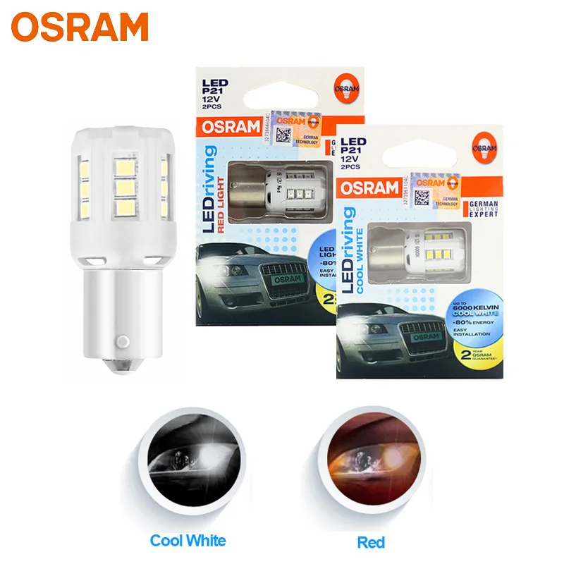 OSRAM LED P21W BA15s Signal Light LEDriving SL 7456 S25 1156 382 LED Car Fog Bulb Brake Position ...