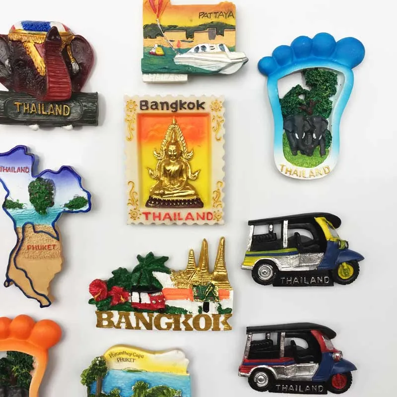 MAGNETS,Thailand island--Aimant magnétique peint pour décoration de ...