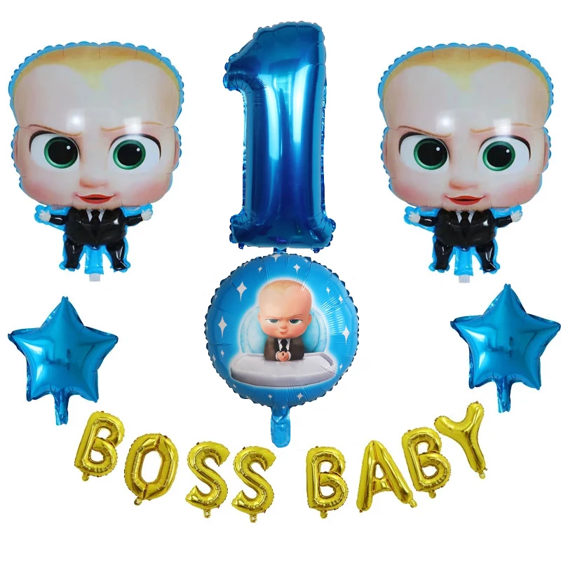 1set Boss Baby Balloon 30inch Number Foil Balloons Baby Shower 1 2 3 4 ...