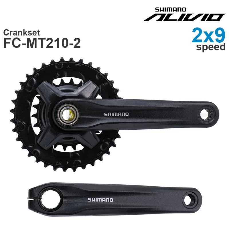 Manivela shimano alivio m3100 mtb FC MT210 2 36 22t 170mm 2x9 speed original|Correia da ...