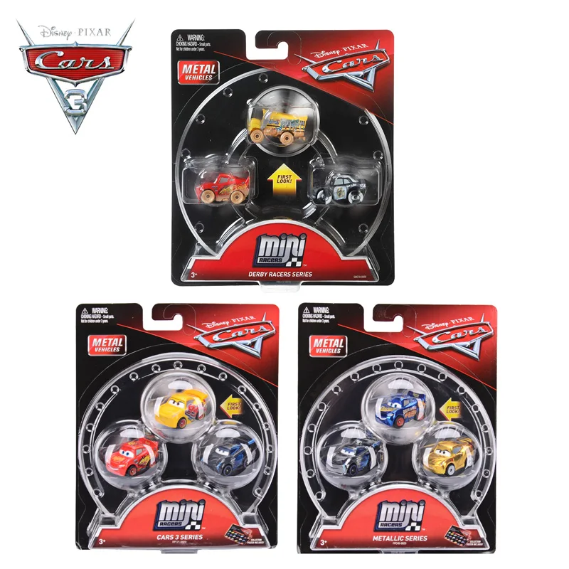 Disney-coches-Pixar-de-Metal-para-ni-os-3-unidades-Mini-Racers-Rayo ...