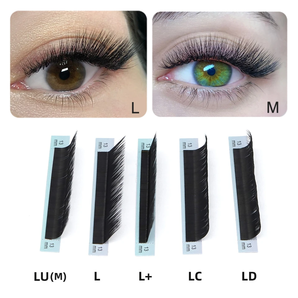 AGUUD L/L+/LC/LD/LU(M) Curl False Eyelash Extension 8 15 Mix Matte ...