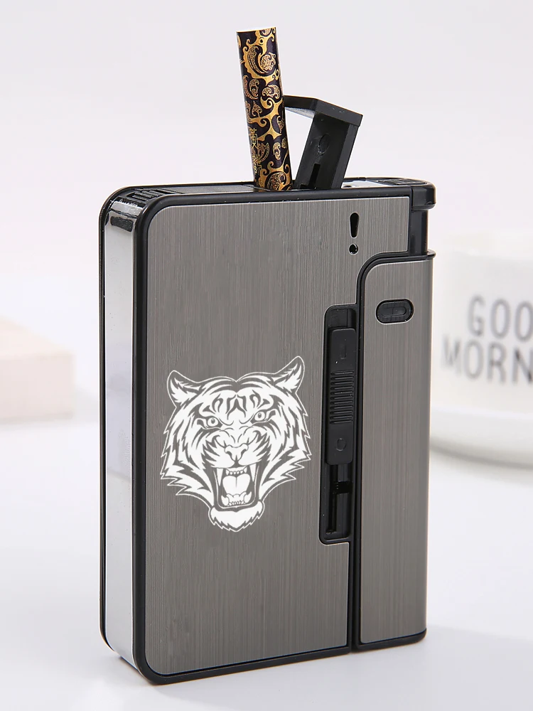 10 Sticks Cigarette Case Wolf Tiger Eagle Dragon Animal Totem Cigarette ...