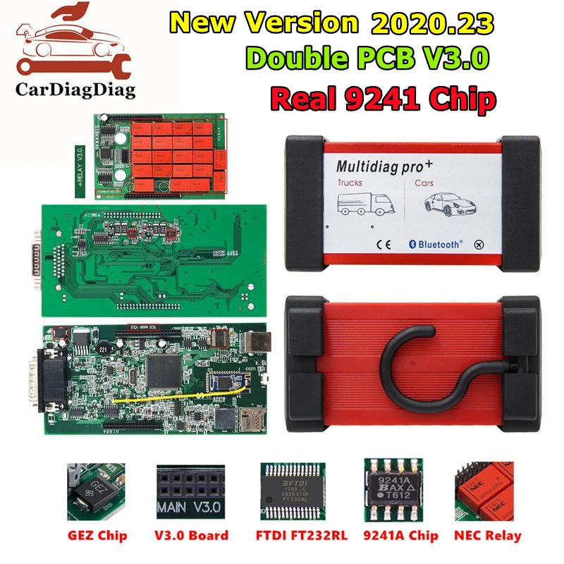 Latest Version 2017.R3 Multidiag Pro+ VCI TCS USB BT Double PCB V3.0 ...