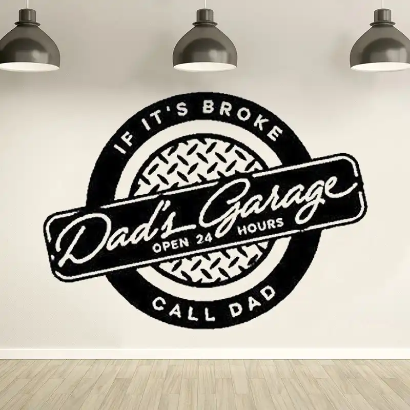 Car Workshop Logo Wall Sticker Removable Car Repair Service Wall Decal ...