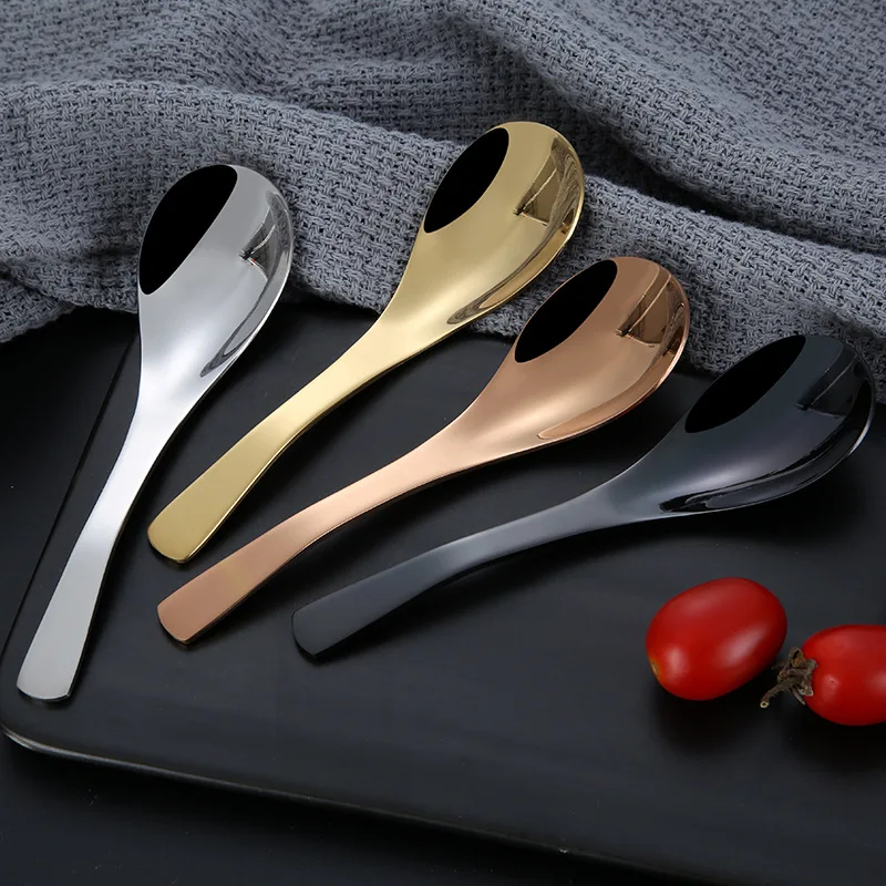 Stainless Steel Meal Spoon Tableware | Round Soup Spoons Stainless ...