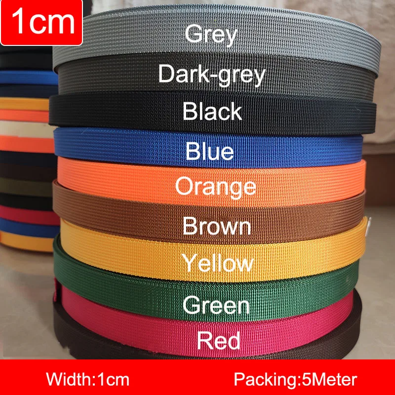 5Meter-1cm-Nylon-Webbing-Knapsack-Strapping-Thickening-Multicolor ...