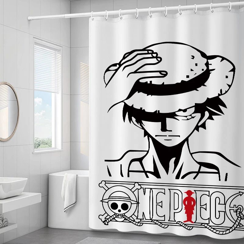 Chopper Luffy Hat Anime Shower Curtains Waterproof Shower Curtain ...