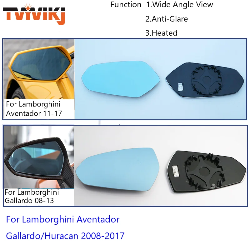 1-pair-2PCS-side-rearview-mirror-blue-glass-lens-For-Lamborghini ...