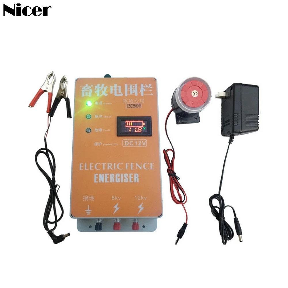 Electric Fence Controller Energizer Charger For Animal Cattle Poultry ...