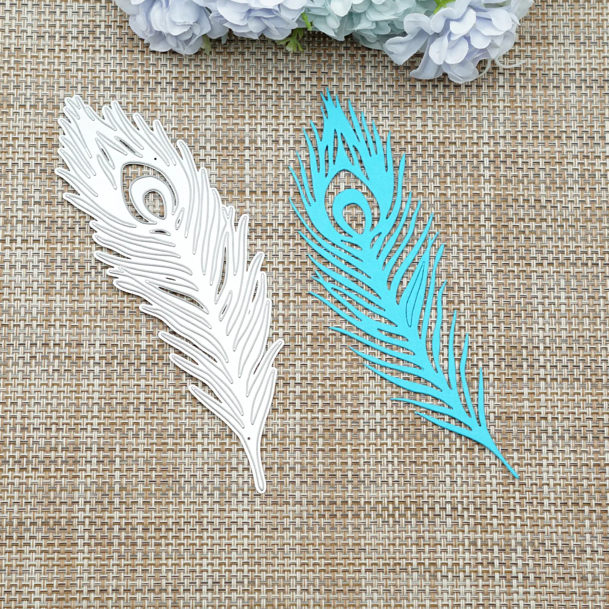Bird Peacock Feather Shape Cutting Die Scrapbooking Metal Stencil ...