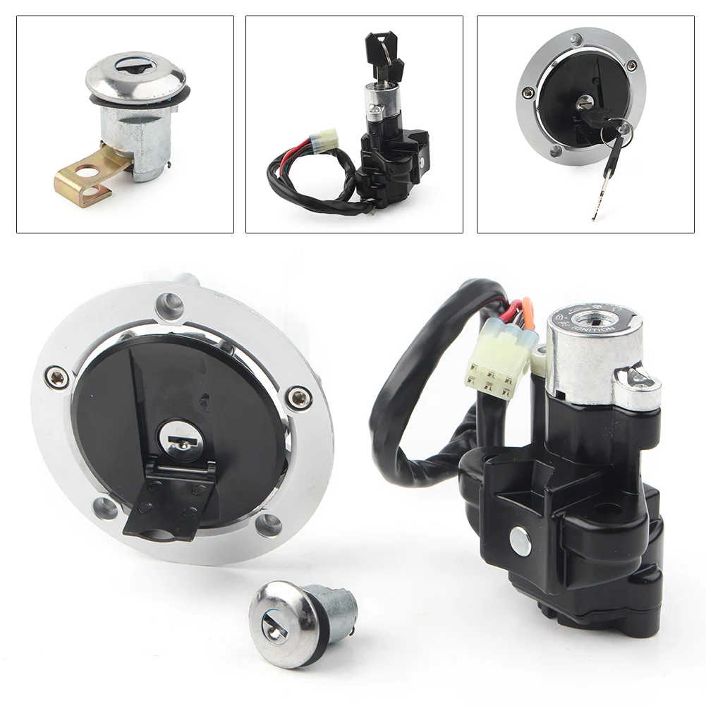 Motorcycle Ignition Switch Seat Lock Fuel Gas Cap Tank Cover 2 Keys ...