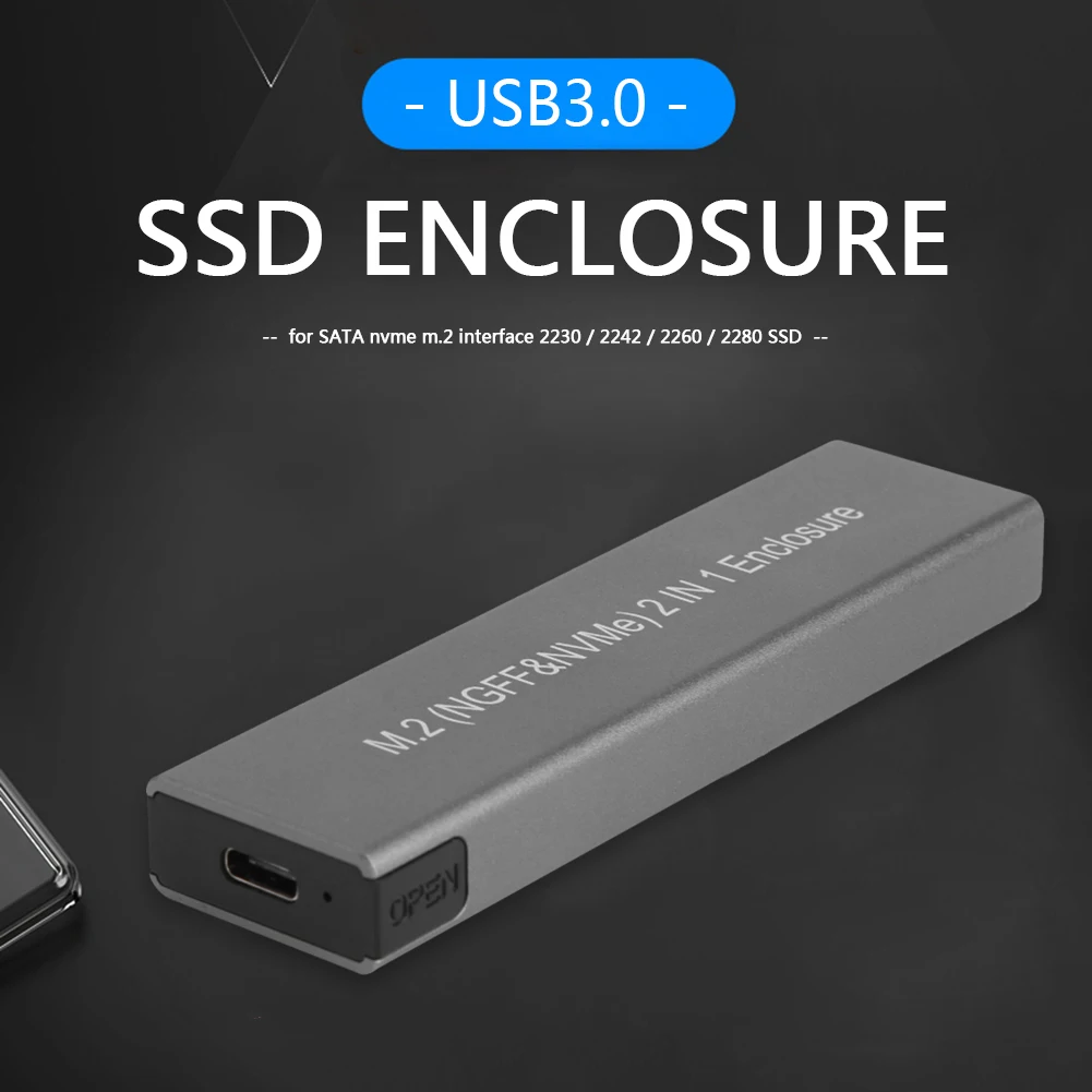 USB Type C SSD External Enclosure Disk Case Box External Hard Disk for ...