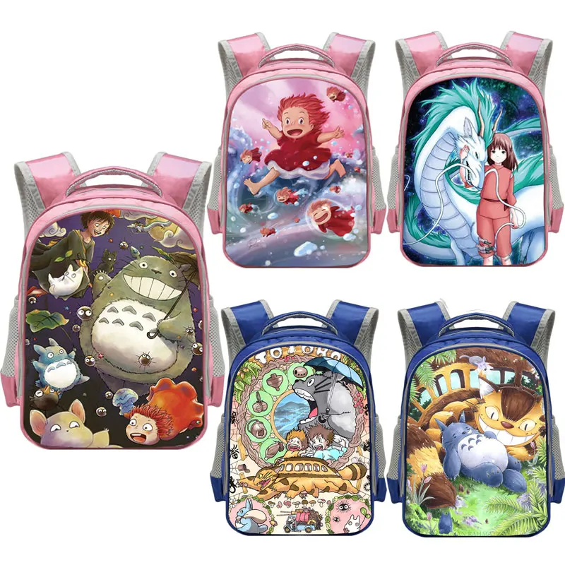 Anime Ponyo / Totoro / Spirited Away Backpack Chilren School Bags for ...